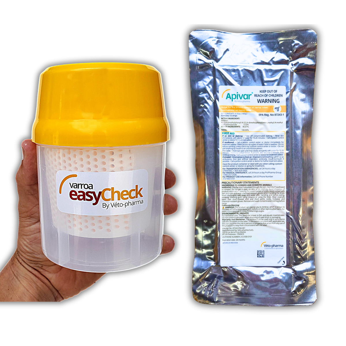Varroa Easy Check + Apivar Varroa Mite Treatment Strips Bundle – Foxhound Bee Company